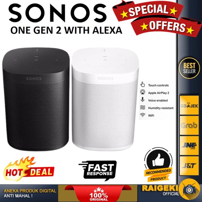 Jual Sonos One Gen 2 Smart Wireless WiFi Speaker Music Lovers with Alexa | Shopee Indonesia