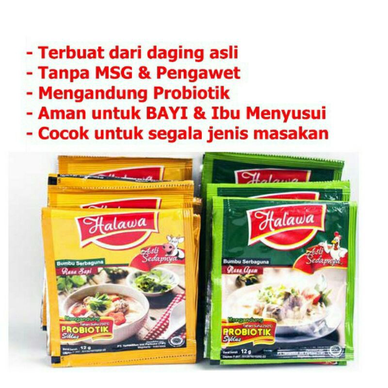 Jual QS HALAWA Probiotik Penyedap Rasa MPASI Bayi Non Msg Rasa Sapi dan ...