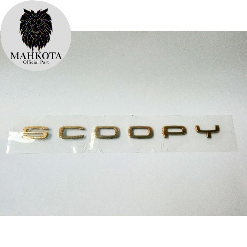 Jual Emblem Honda Scoopy New 2021 prestige Ori Kode K2F warna Gold ...
