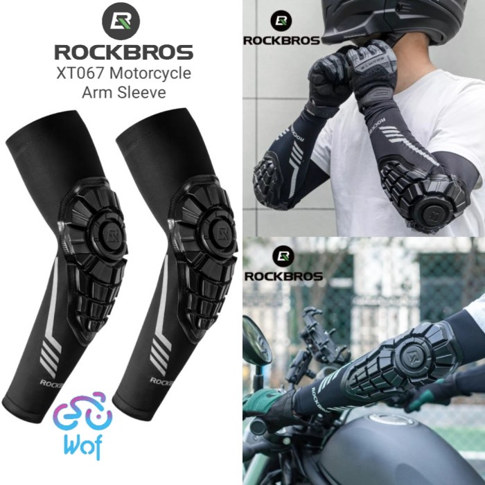 Jual ROCKBROS XT067 Motorcycle Arm Sleeve + Elbow Protector Pad Manset ...