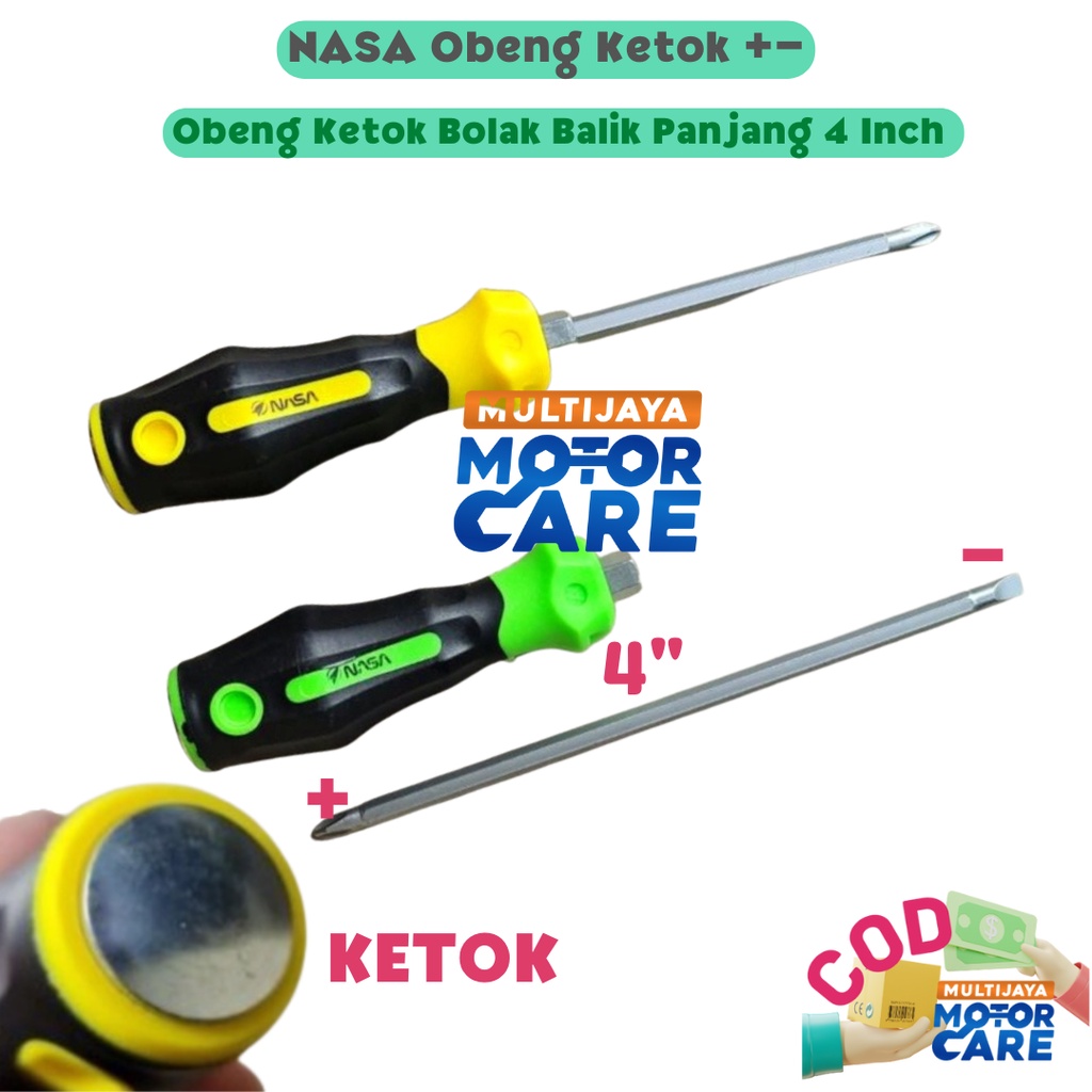 Jual Nasa Obeng Ketok Bolak Balik +- Panjang 4 Inch Plus Minus Obeng ...