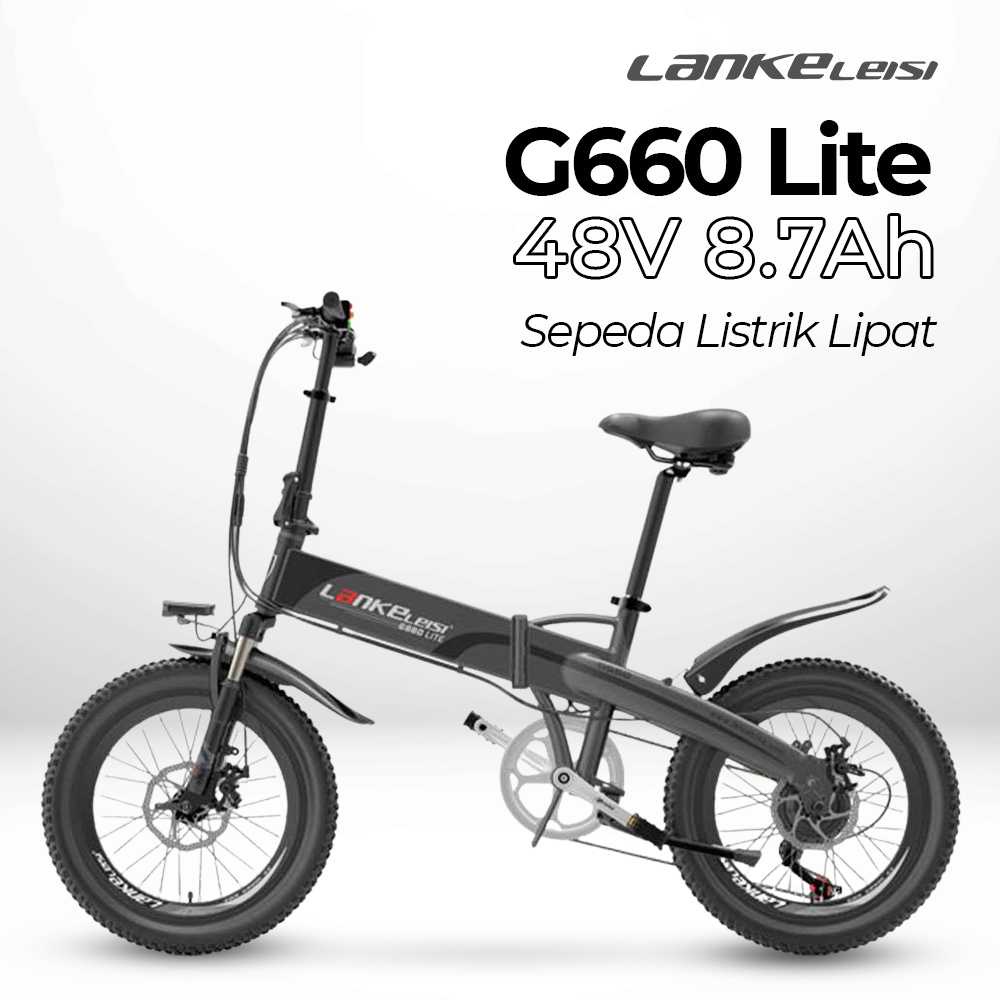 Jual Lankeleisi Sepeda Listrik Lipat Folding Bike Lite Edition 48V 8 ...