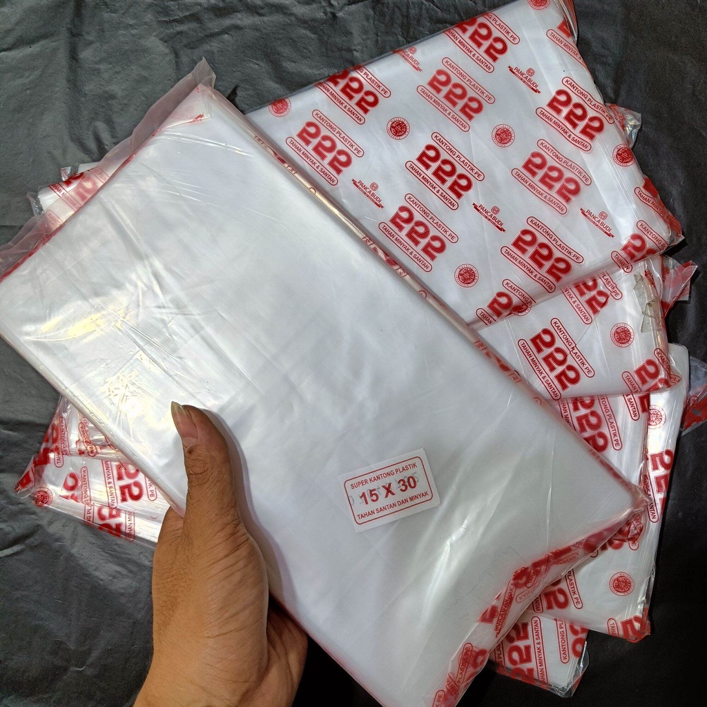 Jual kantong plastik es ukuran 15x30 cm / kantong plastik pe / plastik ...