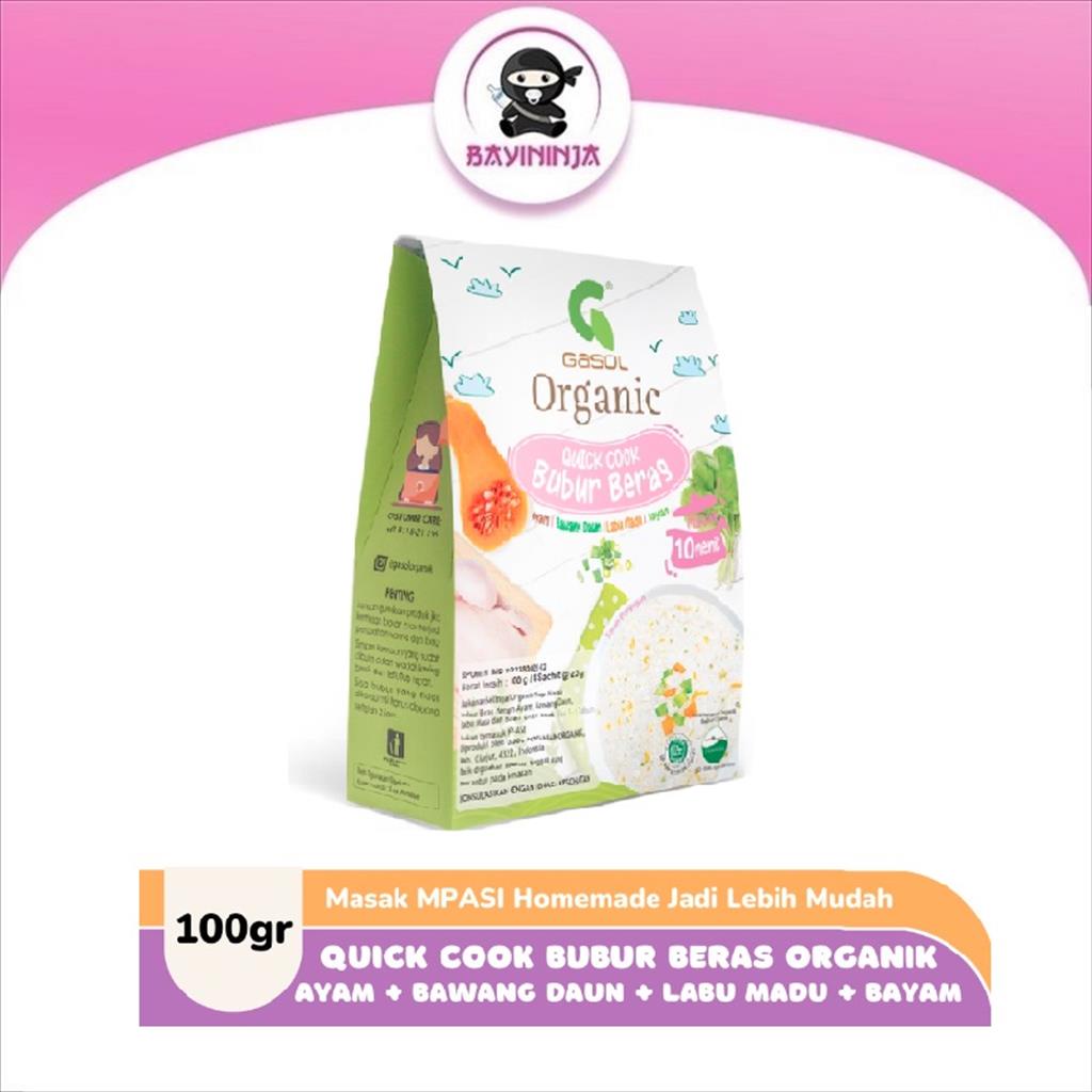 Jual GASOL Quick Cook Chicken Pumpkin Bubur Beras Organik 100g | Shopee ...