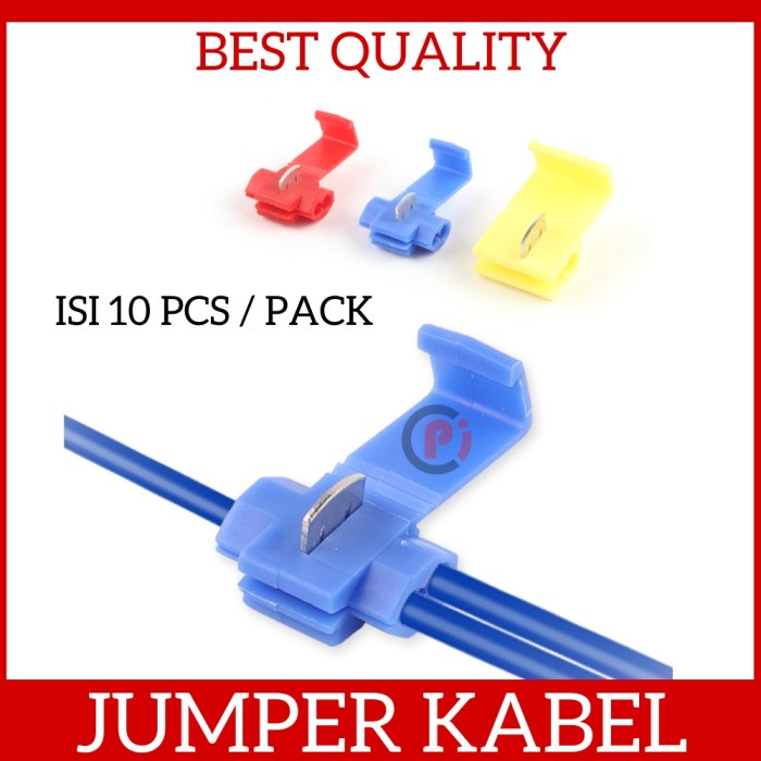 Jual Isi 10 Pcs RED BLUE YELLOW Lock Wire Jumper Kabel Ukuran 0.75 sd 6 ...