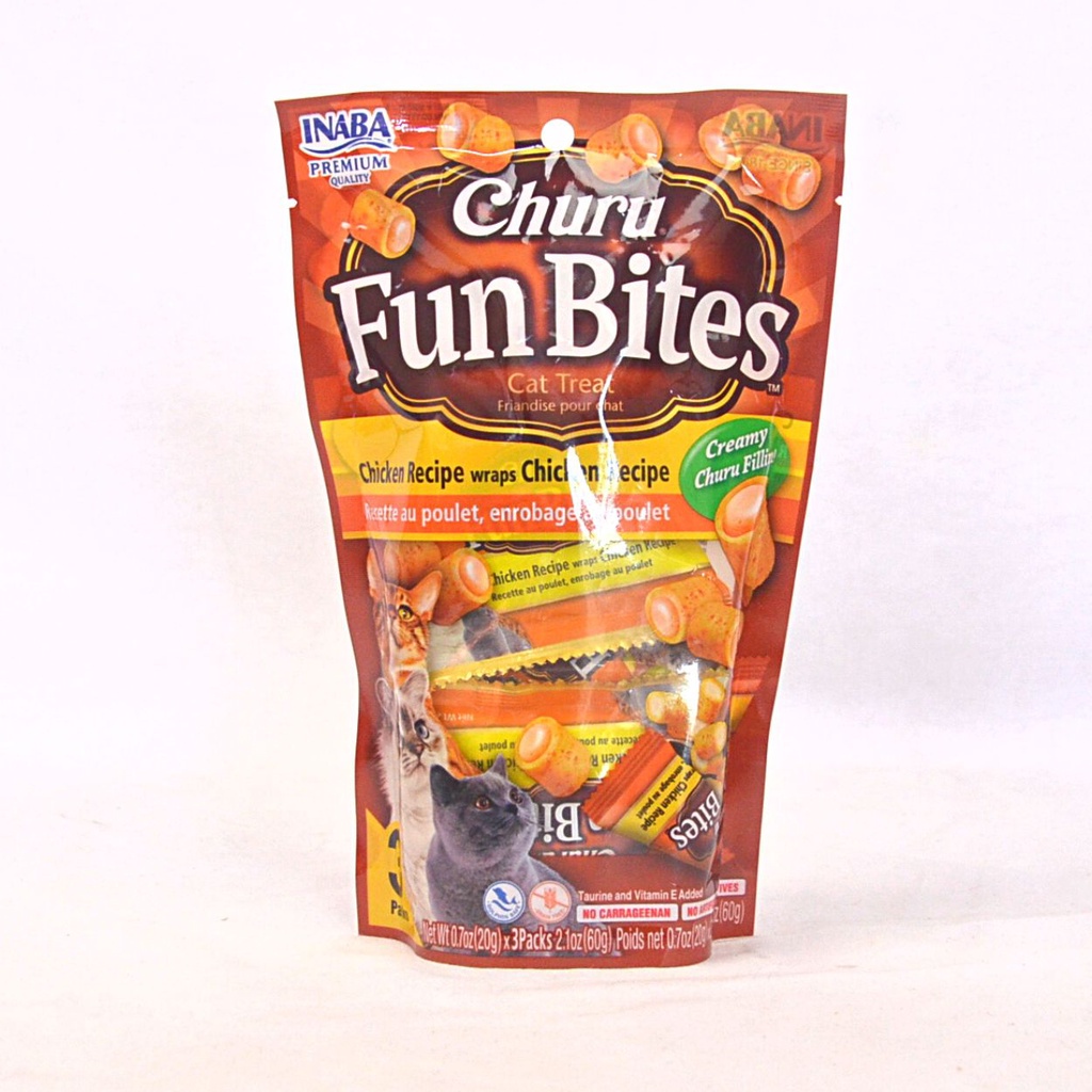 Jual INABA Snack Kucing Churu Fun Bites Chicken Wraps Chicken 60g ...