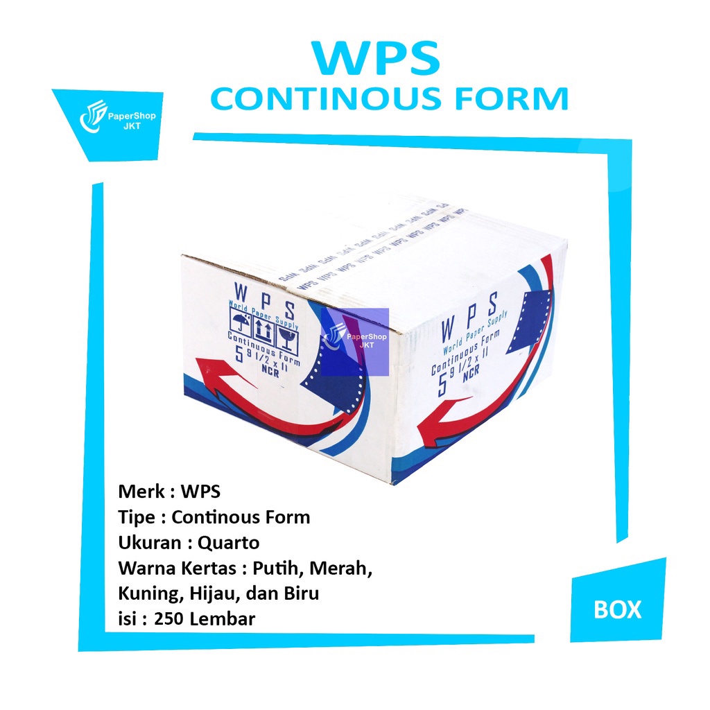 Jual WPS - Continous Form 5 Ply 9 1/2 x 11 ( K5 Wps ) Ncr - Box ...