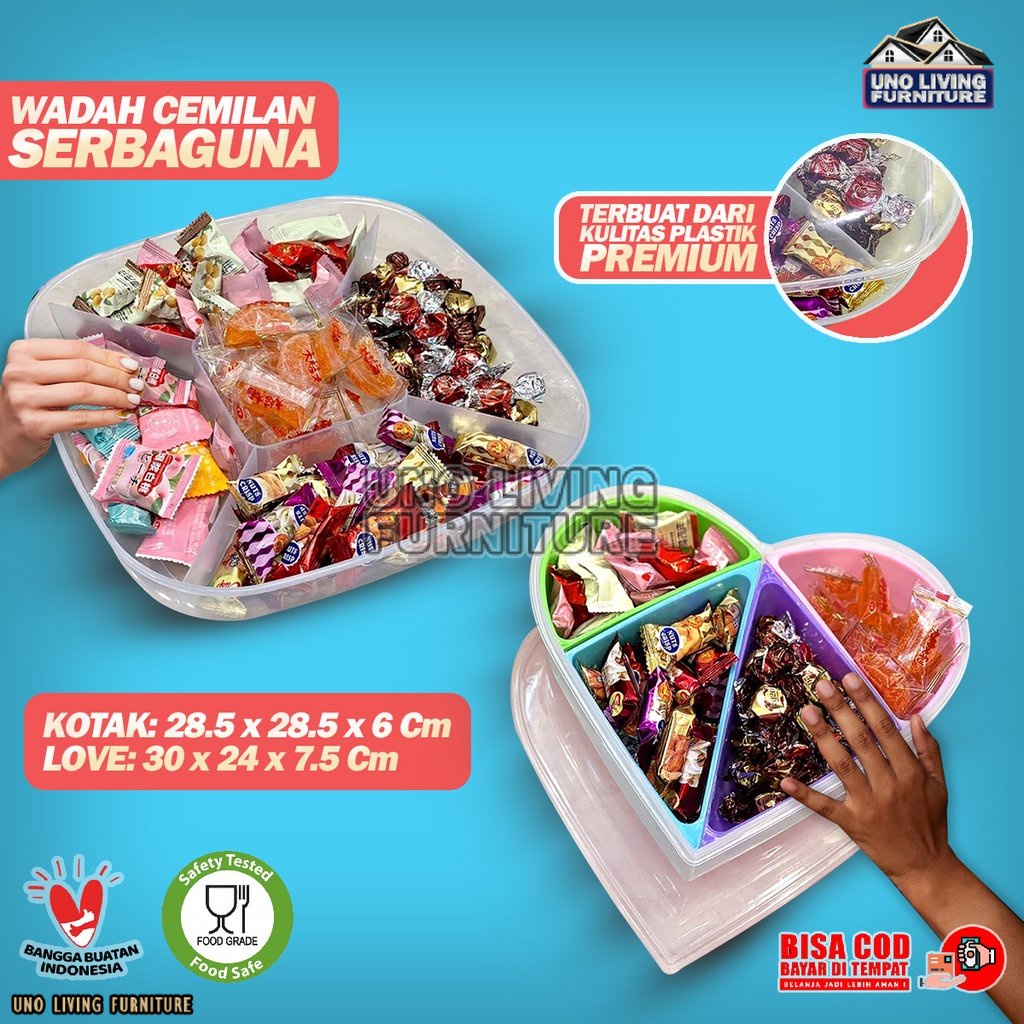 Jual Tempat Penyimpanan Makanan Jumbo Candy Box Love Toples Kotak Snack ...
