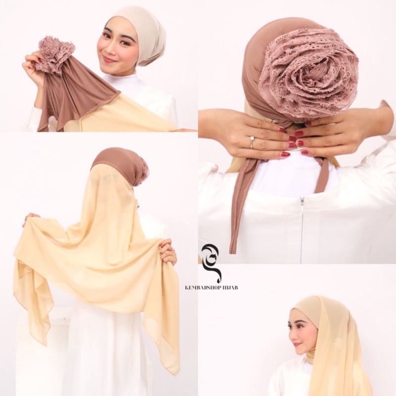 Jual Jilbab Pashmina Instan Cepol 180 x 75 cm Pasmina Inner Turki ...