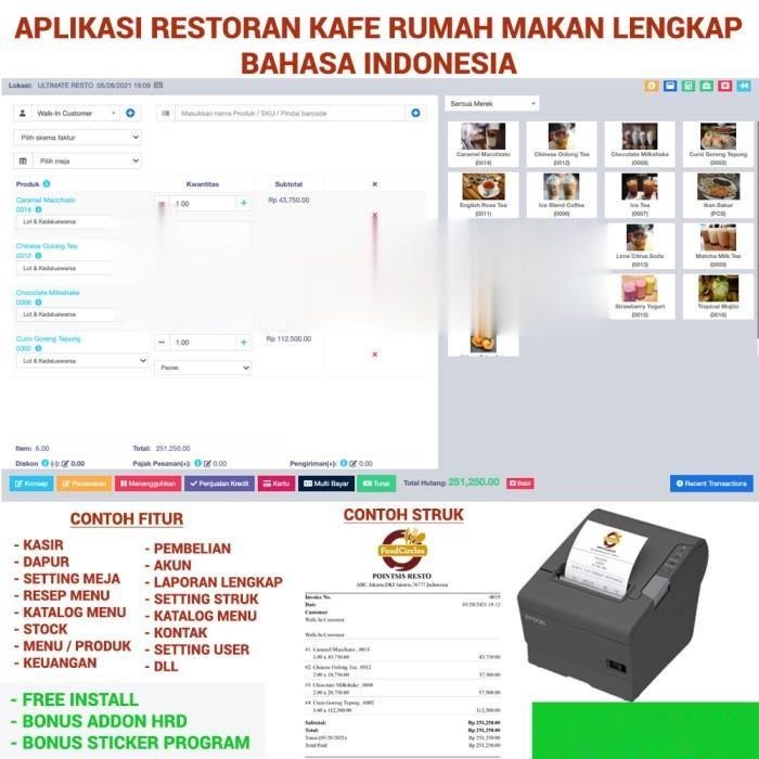 Jual Source Software Aplikasi Restoran Kafe Lengkap Kasir Dapur Resep ...