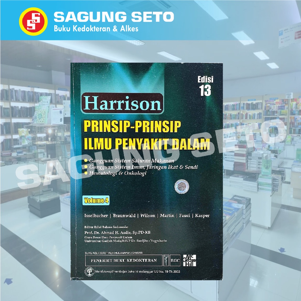 Jual BUKU HARRISON PRINSIP-PRINSIP ILMU PENYAKIT DALAM VOL. 4 ED13 ...