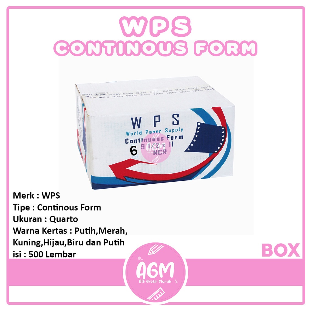 Jual WPS - Continous Form 6 Ply 9 1/2 X 11 NCR Ukuran Quarto - Per Box ...