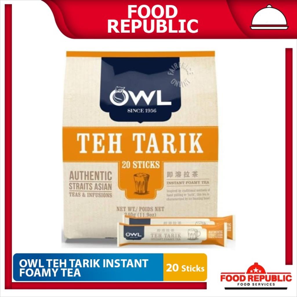 Jual Owl Teh Tarik Original Singapore 340 Gr 20 Sticks Instant Foamy ...