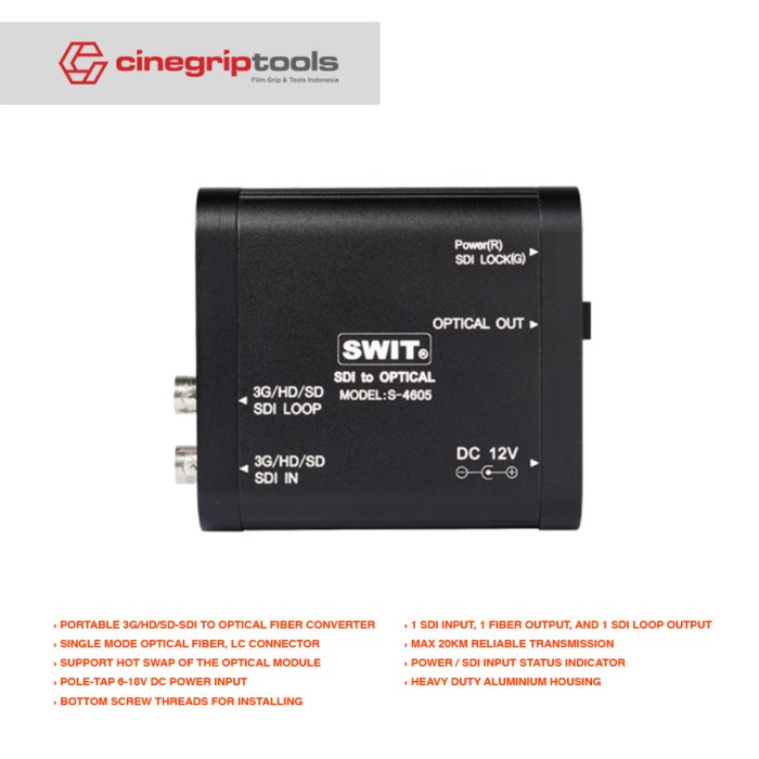 Jual SWIT S-4605 SDI to OPTICAL Converter | Shopee Indonesia