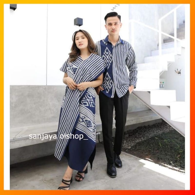 Jual baju batik tenun Couple Tenun -Dress tenun - Set Baju -baju tenun -set kondangan | Shopee ...