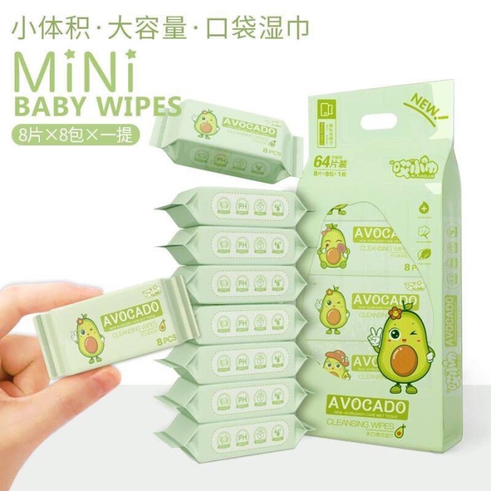 Jual Sq- (1PCS) Tisu Basah Mini / Tissue Basah mini pack- 1 PCS ...
