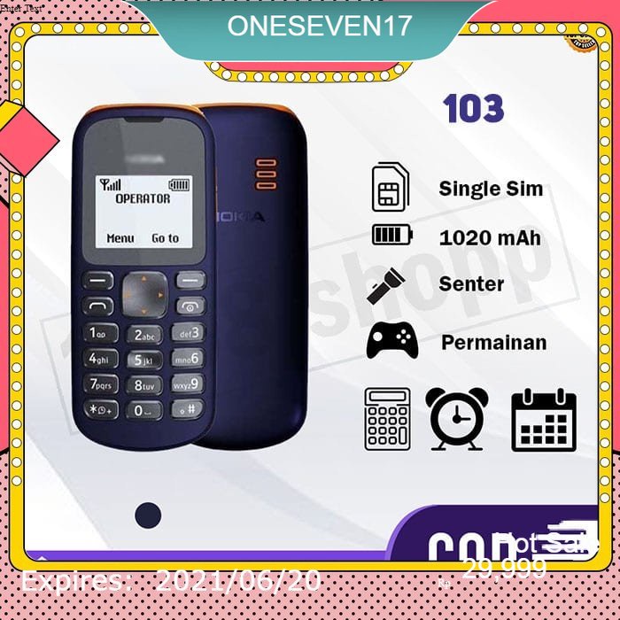 Jual HP NOKIA 103 JADUL BERGARANSI BARU | Shopee Indonesia