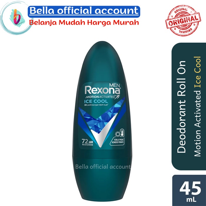 Jual Rexona Men Ice Cool Roll-On Deodorant 45 mL | Shopee Indonesia
