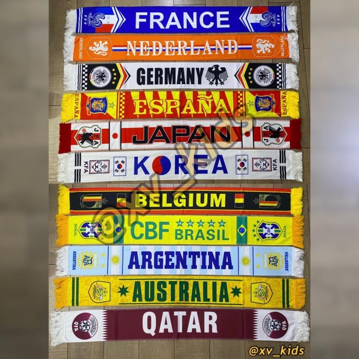 Jual Syall EURO Syall Suporter Scarf EURO Negara Timnas Peserta Piala ...