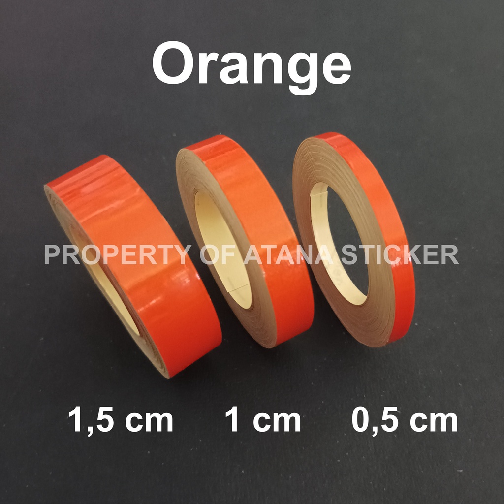 Jual Stiker List Velg Body Sepeda Motor Matic Mobil Orange Oren Oranye ...