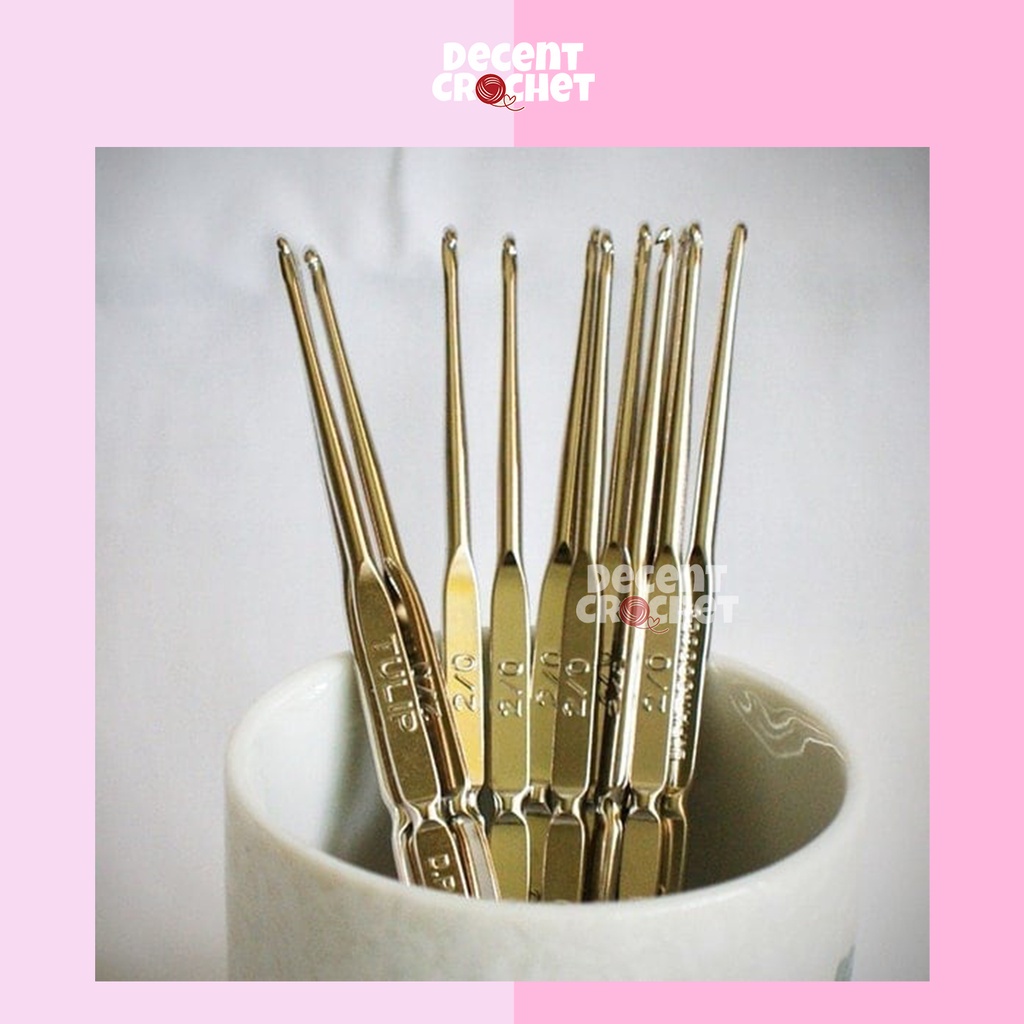 Jual [SATUAN] Hakpen (Alat / Jarum Rajut) Tulip Silver / Double Pointed ...