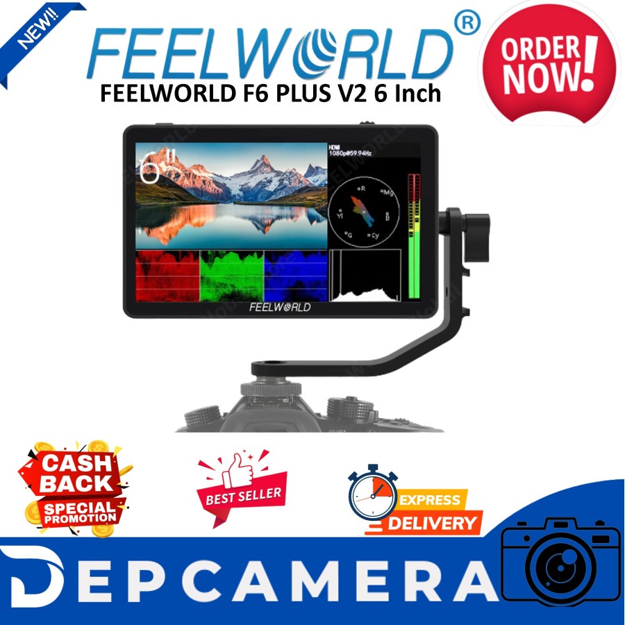 Jual Feelworld F6 Plus V2 6 Inch 3d Lut Touch Screen Dslr Camera