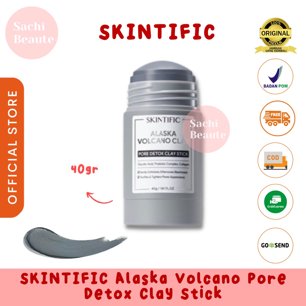 Jual SKINTIFIC Alaska Volcano Pore Detox Clay Stick 40g | Masker alaska ...