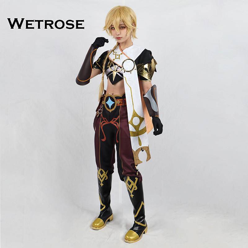 Jual 【Wetrose】Genshin Impact Cosplay Traveler Aether Costume Set ...