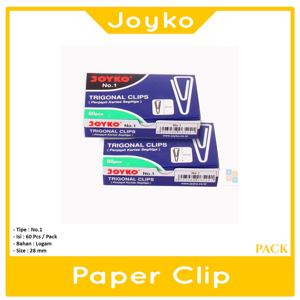 Jual JOYKO - Paper Clip Trigonal No.1 Kecil - Pack | Shopee Indonesia