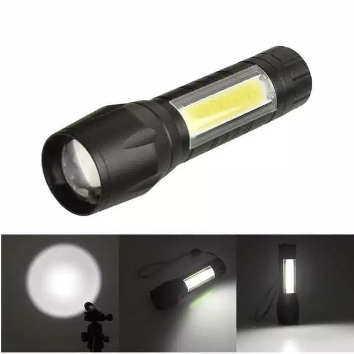 Jual senter LED cas anti air mini portable senter LED COB lampu ...