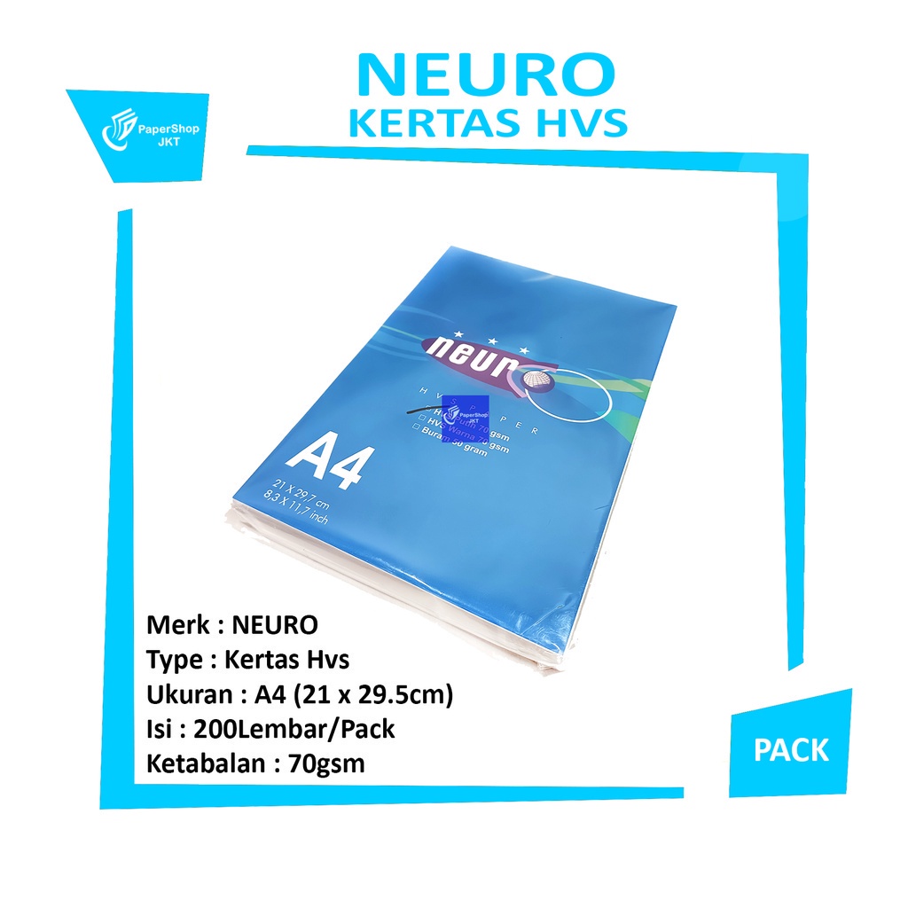 Jual Neuro - Kertas Hvs Putih A4 70 gram 200 lembar - Pack | Shopee ...