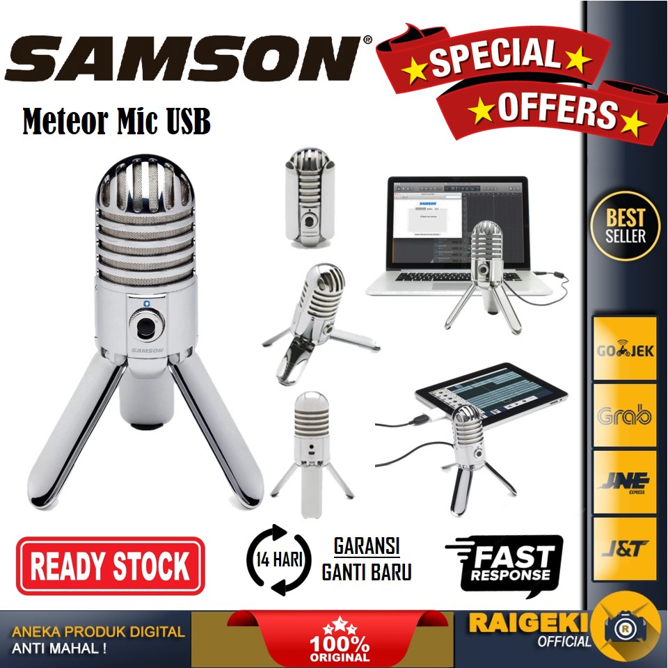 Jual Samson Meteor Mic USB Studio Condenser Microphone | Shopee Indonesia