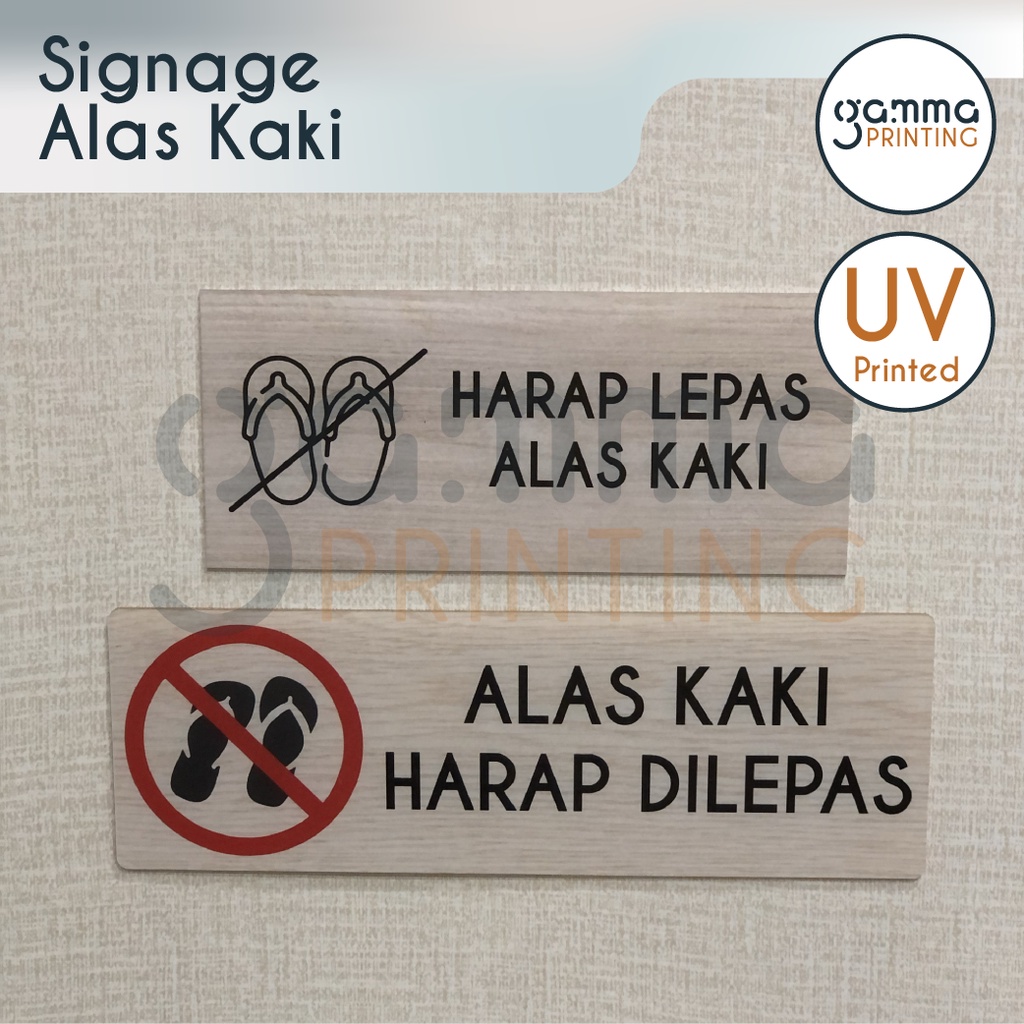 Jual Signage Akrilik Harap Lepas Alas Kaki UV Print SignBoard Acrylic ...