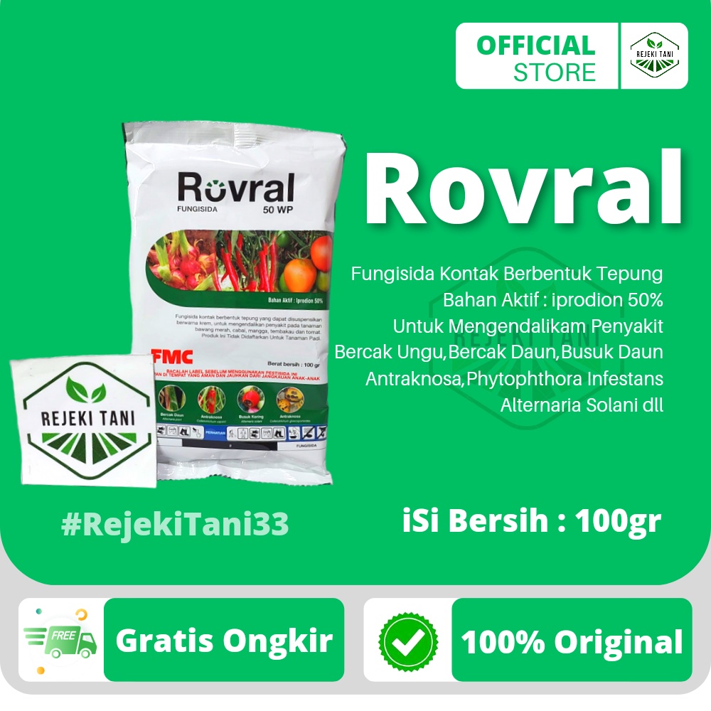 Jual Fungisida Rovral 100gram 50WP Racun Kontak Untuk Mengendalikan ...