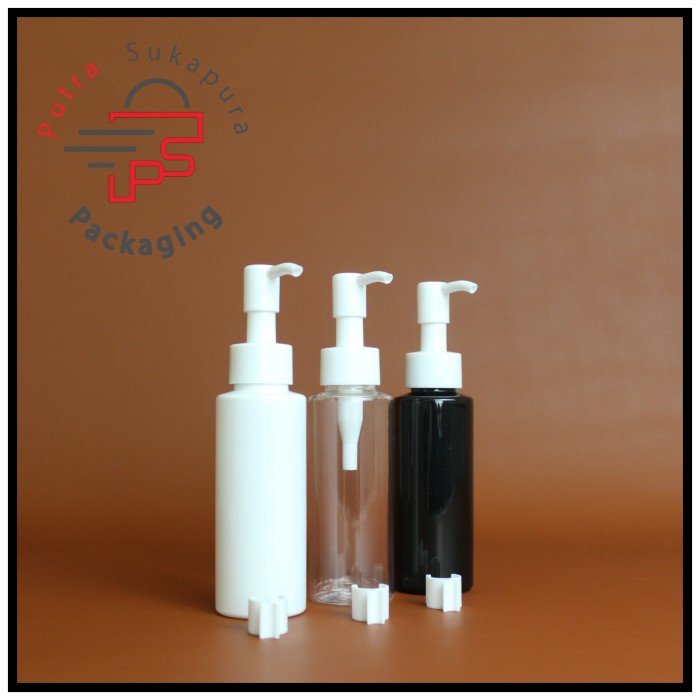 Jual botol pump clip oil 100ml rf/botol pump 100ml/pump clip luxury putih | Shopee Indonesia