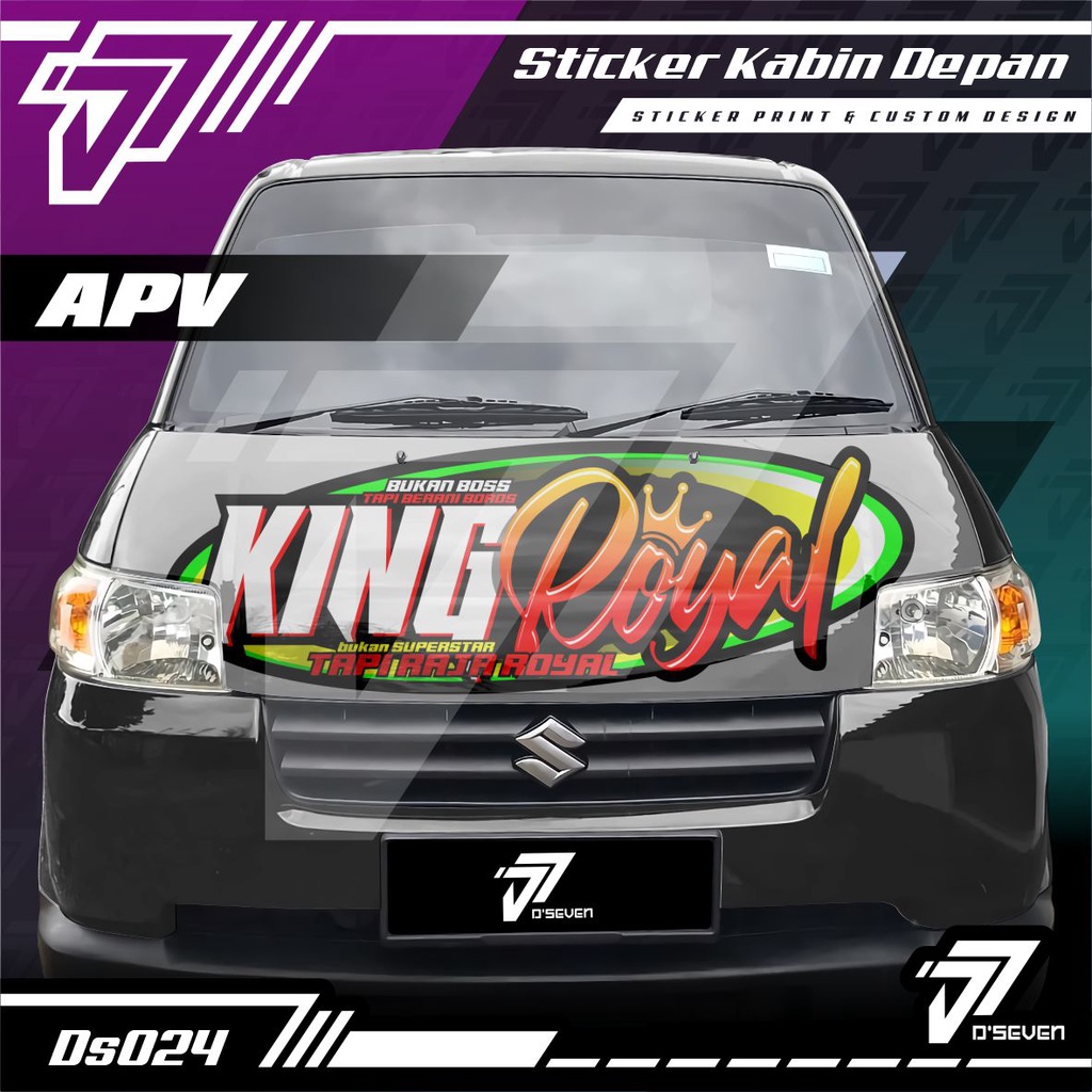 Jual Stiker Decal Kabin Depan RAJA ROYAL Custom SUZUKI APV Full ...