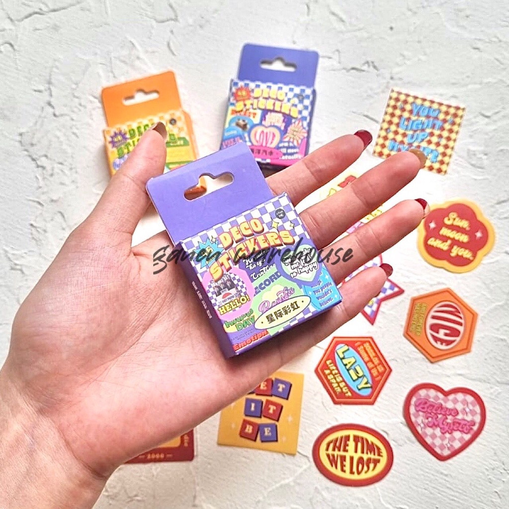 Jual [GW] Sticker Isi 46 Pcs Aesthetic Stiker Deco Journal | Shopee ...