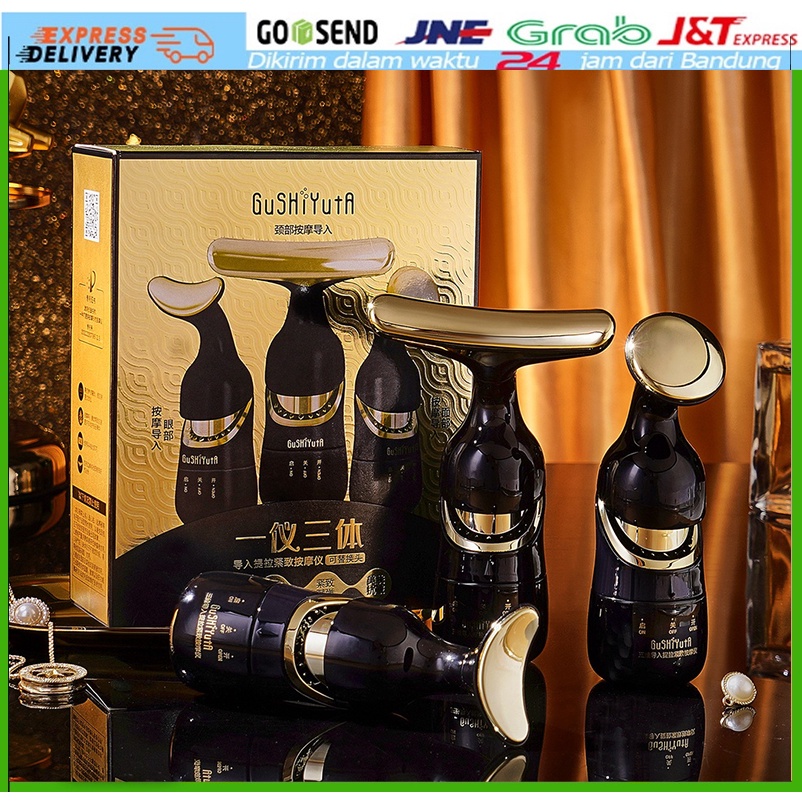 Jual 3 In 1 Alat Pijat Getar Multifungsi Untuk Kecantikan Electric Massage Introducer Massager