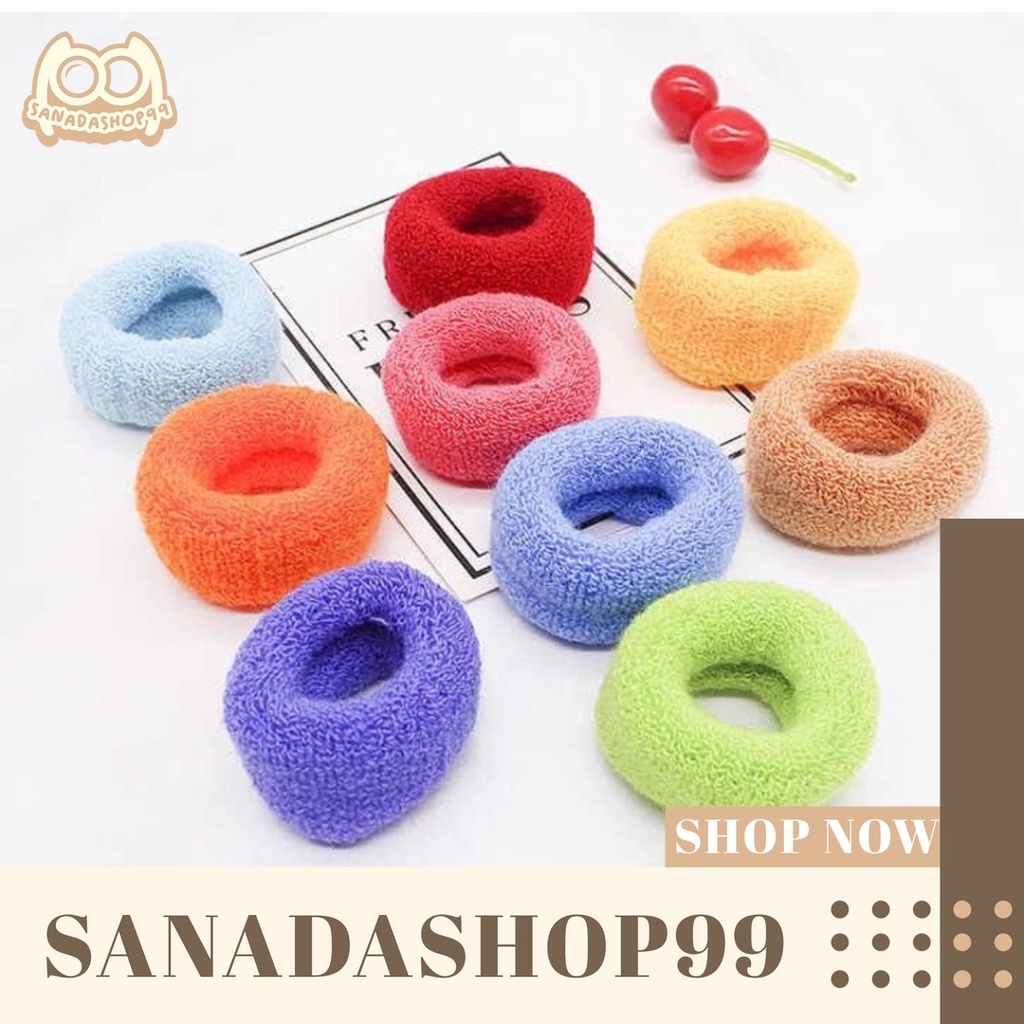 Jual (ACC86) Ikat Rambut Korea Kuncir Rambut Donat High Quality Warna ...