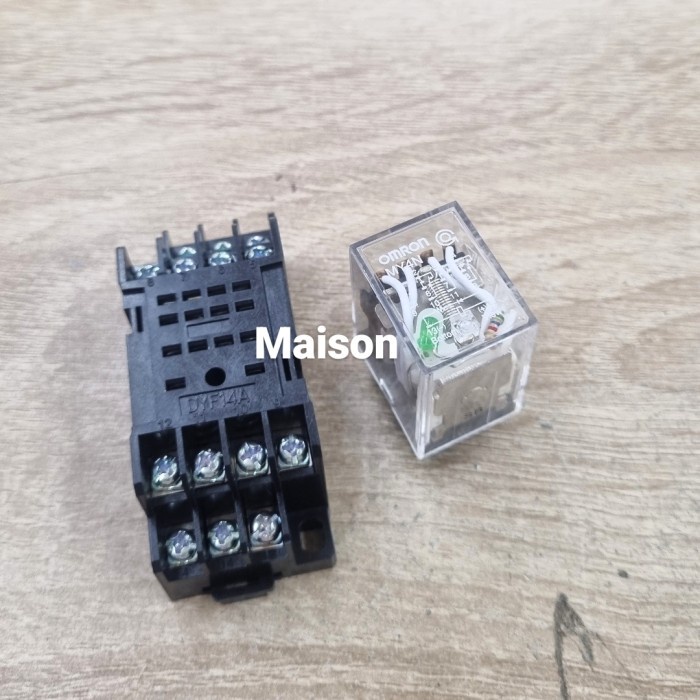 Jual Relay Omron MY4N 110VAC + Socket / my4n 110v | Shopee Indonesia