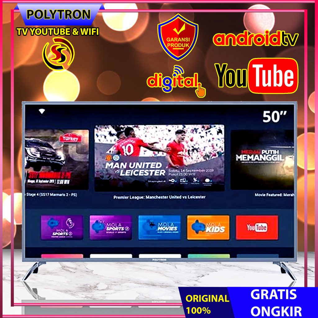 Jual TV ANDROID TV DIGITAL TV LED POLYTRON 50" 50AS8858 50 INCH USB ...