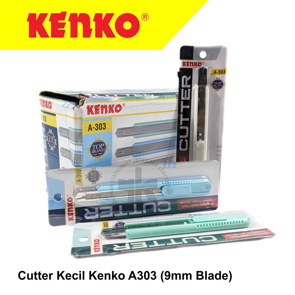 Jual Kenko Cutter Kecil A-303 (9mm) Blister Pack | Shopee Indonesia