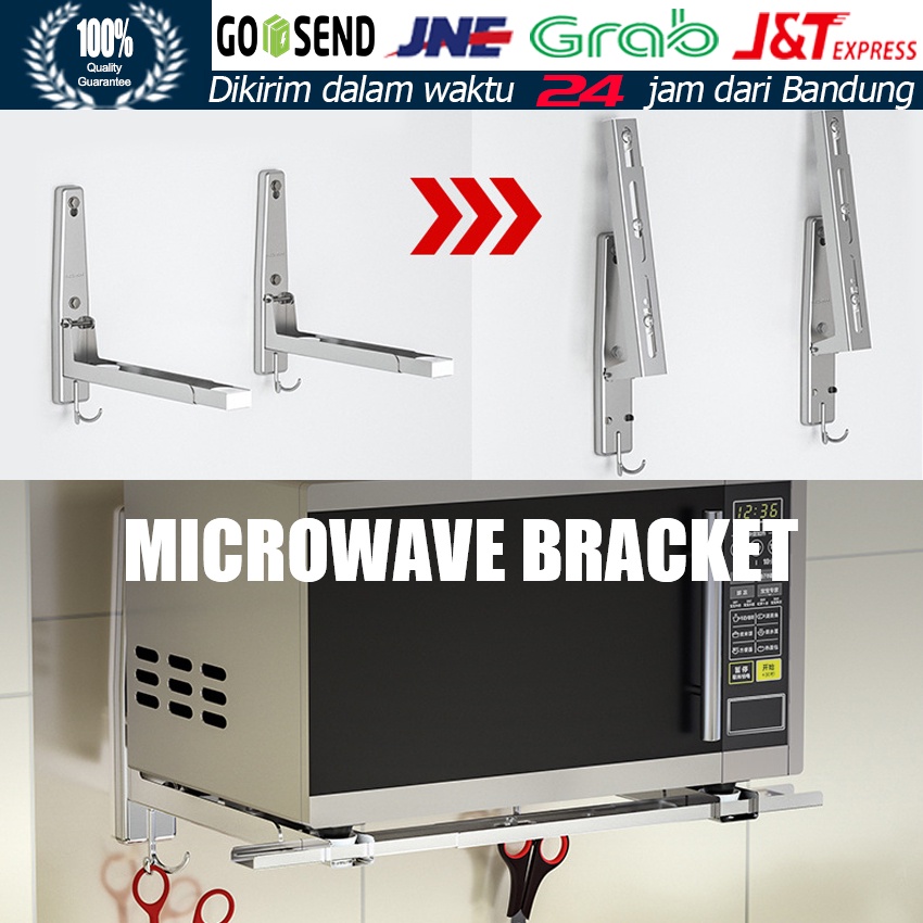 Jual Microwave Bracket Penyangga Oven Rak Tembok Dinding 304 Rak Dapur ...