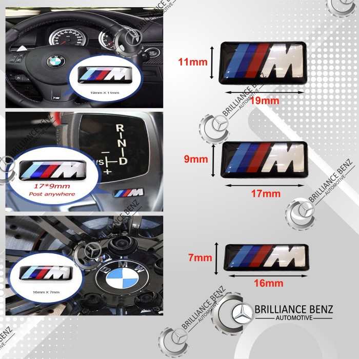 Jual EMBLEM MINI BMW M POWER STICKER GEL RESIN VELG, STIR, DASHBOARD ...