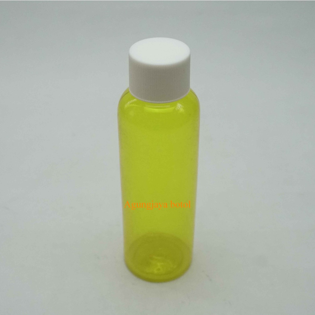 Jual Botol Pet 100 ml Br Kuning Tutup Ulir Neck 24 / Botol Plastik / Botol Kosmetik BR PET ...
