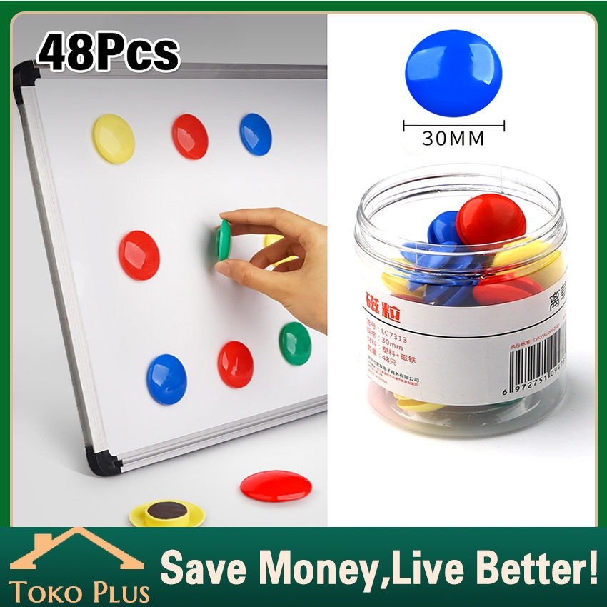 Jual 48Pcs Magnet Papan Tulis 30mm Magnetic Pin Whiteboard 30mm 3cm Pin ...