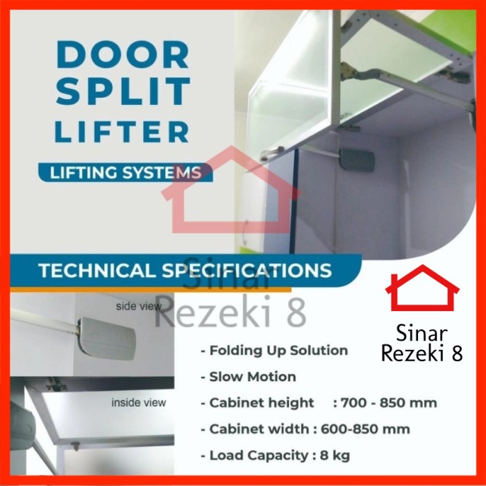 Jual Engsel Lift Up 2 Pintu Hidrolik Slow Motion Lemari Kitchen Door ...