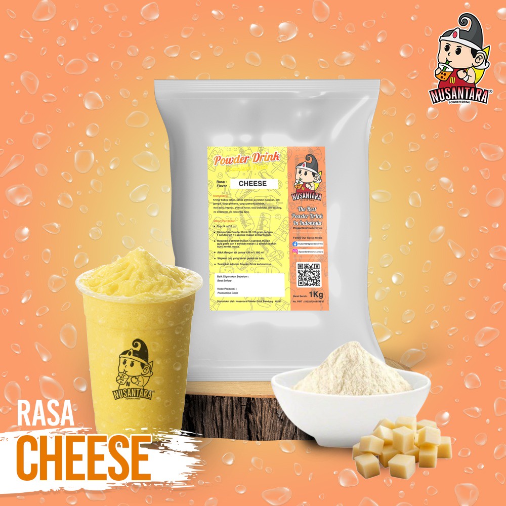 Jual Bubuk Minuman KEJU/CHEESE Powder 1000g - POWDER DRINK | Shopee ...