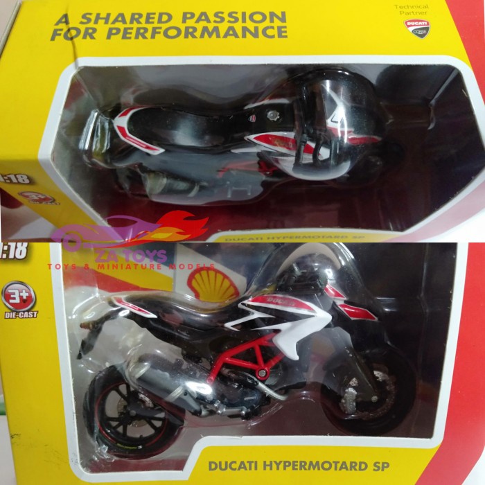 Jual HOT SALE!!! DIECAST MOTOR DUCATI HYPERMOTARD SP BY BBURAGO SHELL ...
