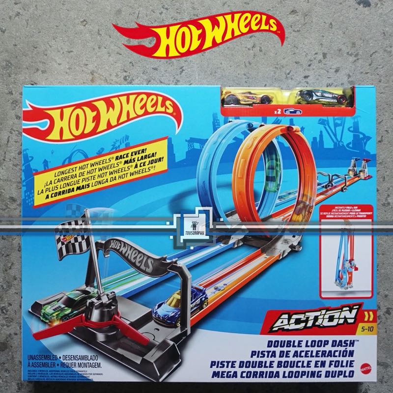 Jual Hot Wheels Track Double Loop Dash With Exclusive Diecast Hotwheels ...